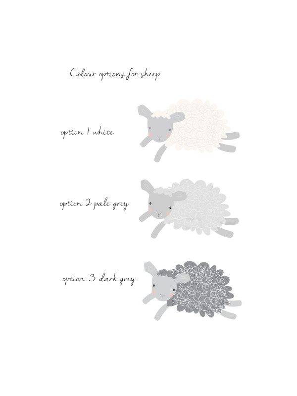 Counting Sheep Fabric Wall Stickers